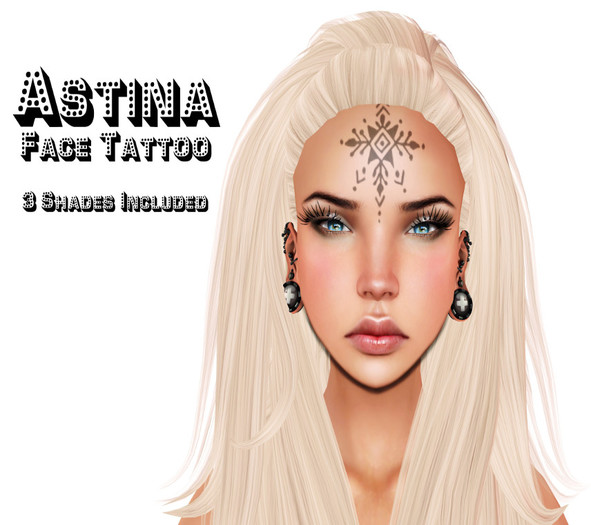 Second Life Marketplace - Astina face tattoo *Lelutka Bento Head Update*