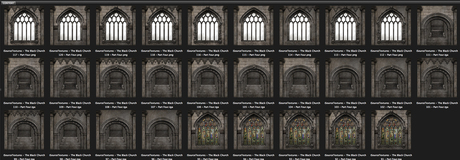 Second Life Marketplace - 12830: 30 x Seamless Gothic Black Church ...