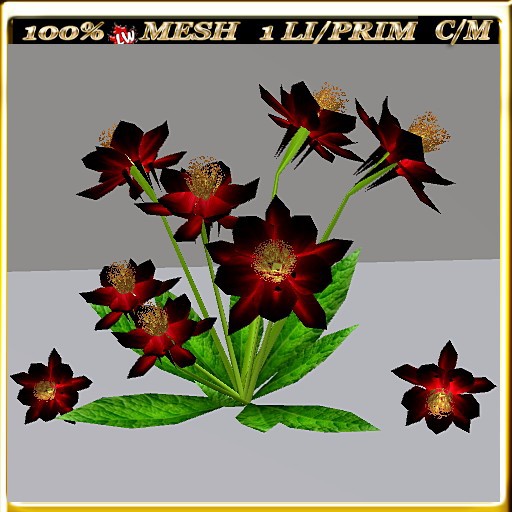 Second Life Marketplace - LW_ Columbine Flowers 8 (1 LI / Prim)