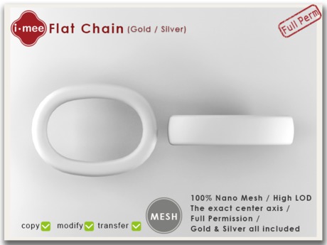 Second Life Marketplace - Flat Chain (Gold & Silver Nano Mesh Full Perm)