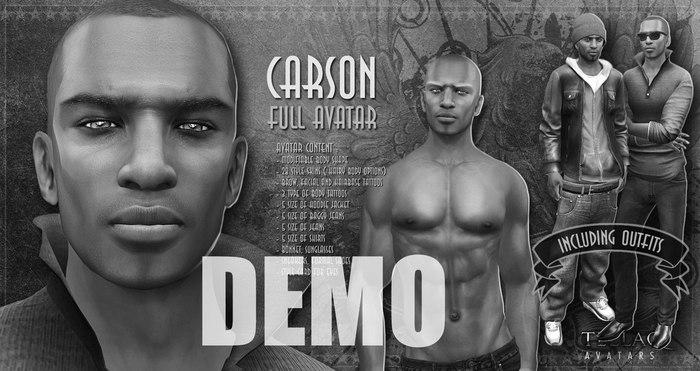 Second Life Marketplace - demo CARSON AVATAR BY TELLAQ