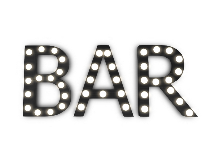 Second Life Marketplace - [Px] "BAR" Illuminated Light Bulbs Sign