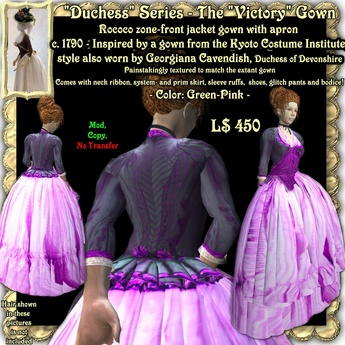 Second Life Marketplace - Wunderlich's Victory - green-pink Rococo Zone ...