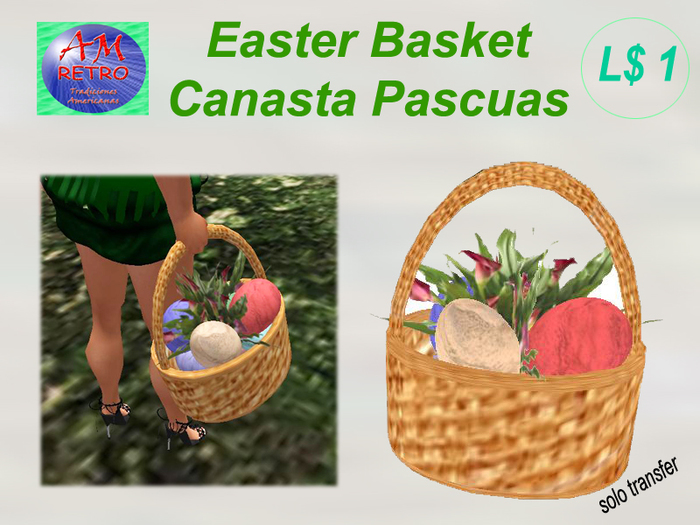 Second Life Marketplace - Easter Basket - Canasta Pascuas