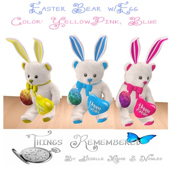 Second Life Marketplace - [TR] Easter Bear w/ egg yellow