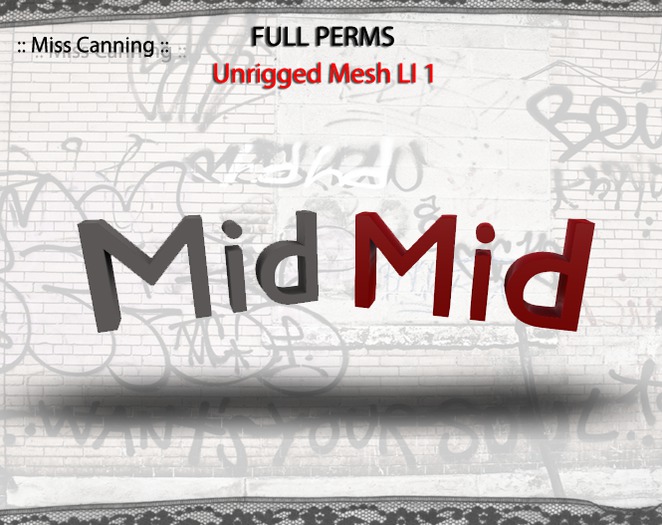 Second Life Marketplace - :: Miss Canning:: [ FULL PERM MESH SHAPE+MAP ...