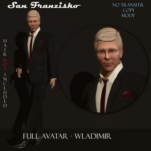 Second Life Marketplace - Full Avatar young Vladimir Putin NEW 2015