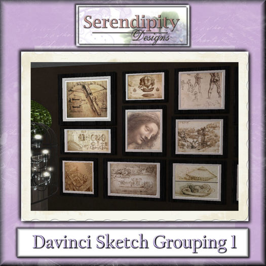 Second Life Marketplace - Serendipity Designs - Soho LR - Davinci Sketch Grouping 1