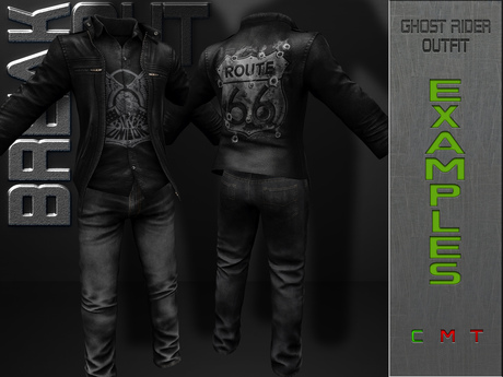 Second Life Marketplace - [BREAKOUT] Ghost Rider Outfit - HUD Driven