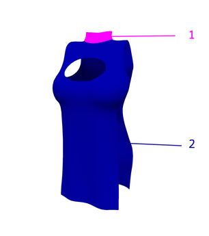 Second Life Marketplace - Full Perm Rigged Mesh Side Slits Short Dress ...