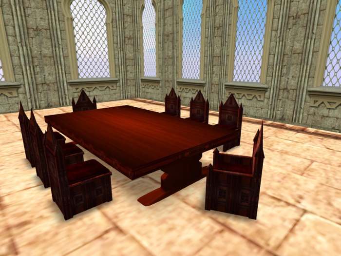 Second Life Marketplace - Vigo Gothic Medieval Table - boxed, 4 prims ...