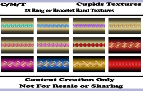 Second Life Marketplace - 18 Ring and Bracelet Band textures SALE