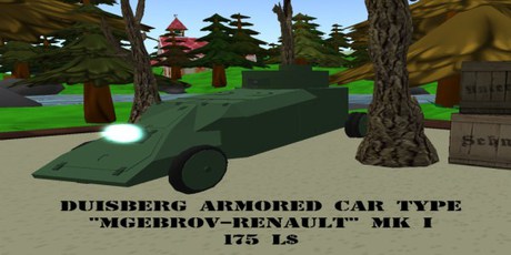 Second Life Marketplace - MLP Duisbergian Armored Car: Mgebrov-Renault Mk I