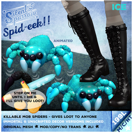 Second Life Marketplace - ~silentsparrow~ (Ice) Spid-eek Mob & Decor ...