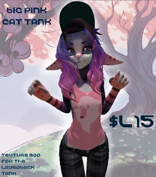 Second Life Marketplace - .::Disco Lights!::. Big Pink Cat Tank Texture