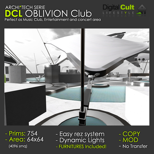 Second Life Marketplace - *** DCL OBLIVION Club - disco - concerts area