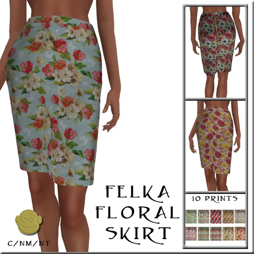 Second Life Marketplace - BM Felka Floral Skirt