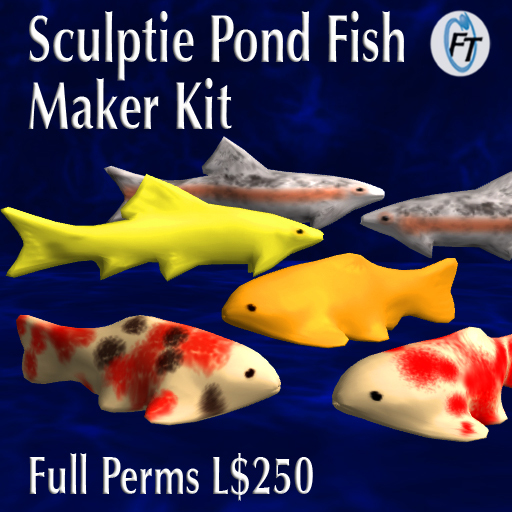 Second Life Marketplace - Flying Tribe--Sculptie Pond Fish Maker Kit