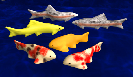 Second Life Marketplace - Flying Tribe--Sculptie Pond Fish Maker Kit