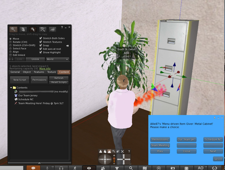 Second Life Marketplace - Menu-driven Item Giver: Metal Cabinet