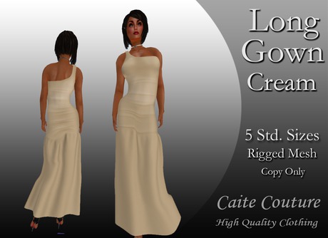 Second Life Marketplace - ::CC:: Long Gown - Cream