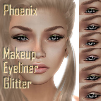 Second Life Marketplace - Makeup - Glitter Eyelines Collection