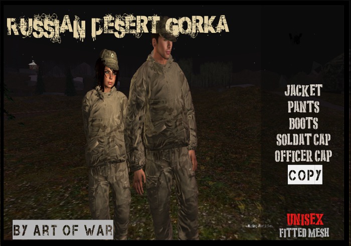Second Life Marketplace - :AW: Russian Desert Gorka 7-Market BOX
