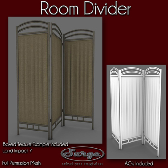 Second Life Marketplace - Room Divider- Privacy Screen - Full ...