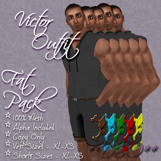 Second Life Marketplace Dso Victor Outfit Fatpack