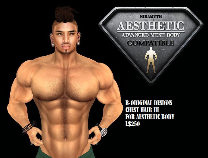 Second Life Marketplace - Chest Hair III Tattoos AESTHETIC