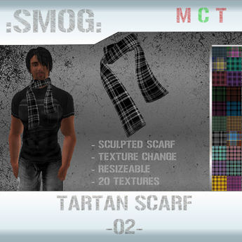 Second Life Marketplace - :SMOG: Tartan Scarf -02- (Men)