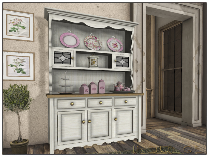 Second Life Marketplace - INDULGE Shabby Chic Hutch