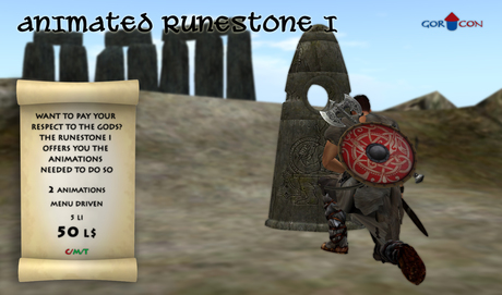Second Life Marketplace - GORCON Runestone I - Viking Torvaldsland medieval