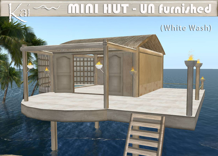 Second Life Marketplace - KAI Little Hut WHITE Un furnished -COPY MOD