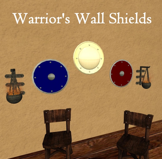 Second Life Marketplace - Warrior's Wall Shields (MESH)
