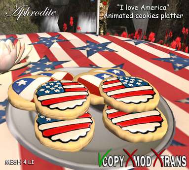 Second Life Marketplace - Aphrodite patriotic cookies platter ...