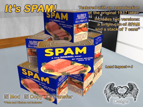 Second Life Marketplace - Spam - single can and stacked cans!