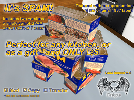 Second Life Marketplace - Spam - single can and stacked cans!