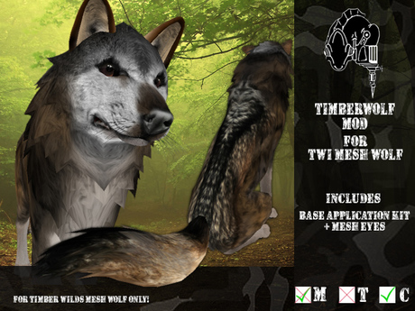 Second Life Marketplace - *CMFL* TWI Wolf- Timberwolf mod (boxed)