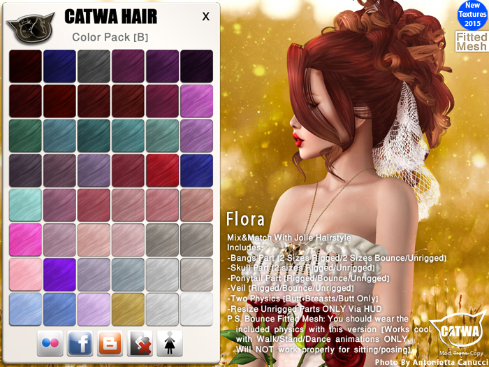 Second Life Marketplace - CATWA HAIR Flora [B]