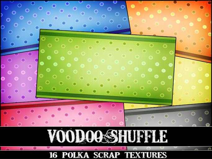 Second Life Marketplace - [VS] 16 Polka Scrap Textures