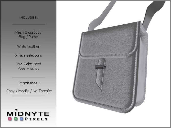 Second Life Marketplace - [Mesh] Leather Crossbody Bag/Purse