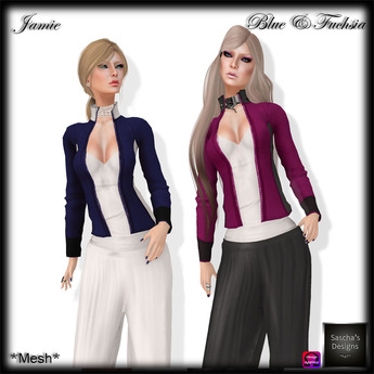Second Life Marketplace - SAS - Jamie Blue & Fuchsia Outfit (Mesh)
