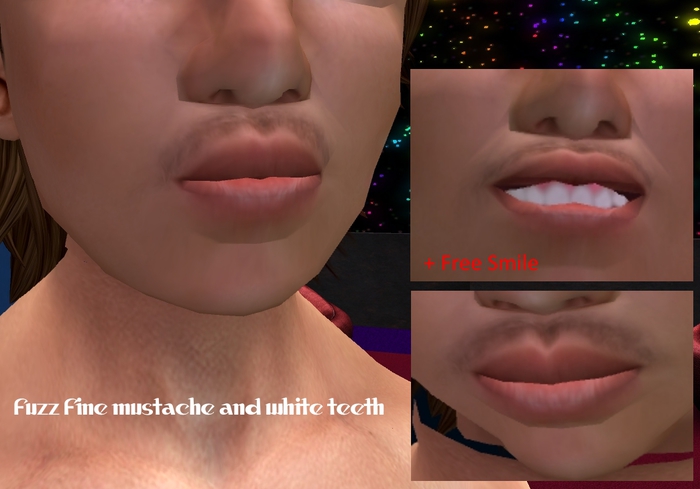 Second Life Marketplace - fuzz fine mustache and white teeths