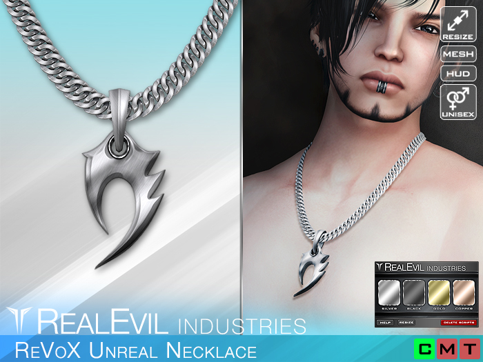 Second Life Marketplace - **RE** ReVoX Unreal Necklace * MESH * Unisex * (*ReVoX Collection*)
