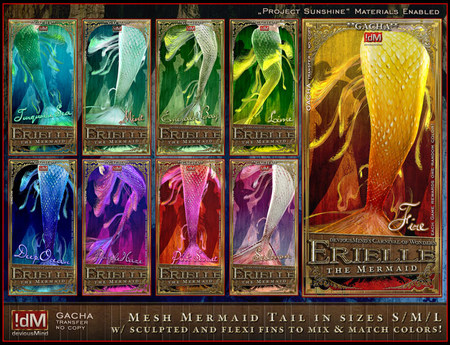 Second Life Marketplace - !dM deviousMind "Erielle" Mermaid Poison Lime ...