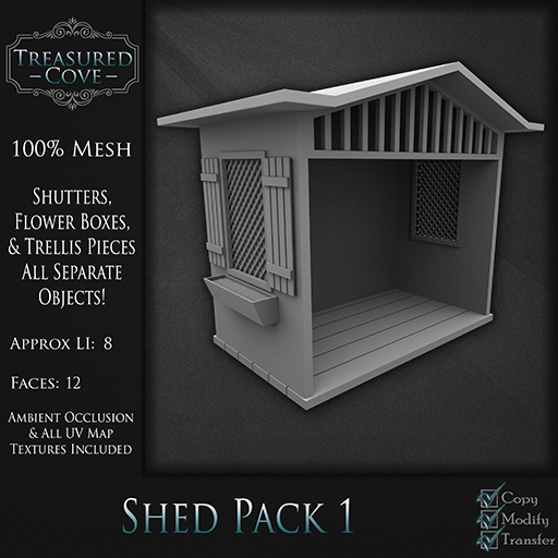 Second Life Marketplace - -TC- Shed Pack 1 Mesh 50% Discount!!