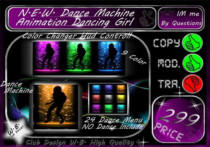 Second Life Marketplace - 1) Animation Dance Maschine 24 Dance Menu ...