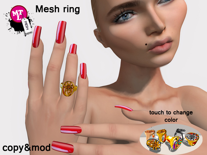 Second Life Marketplace - Miss LT Florista mesh ring - touch to change ...