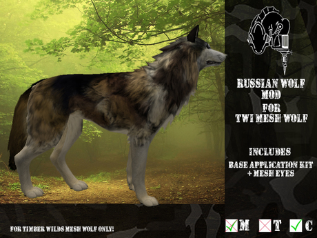 Second Life Marketplace - *CMFL* TWI WOLF- Russian wolf mod (boxed)